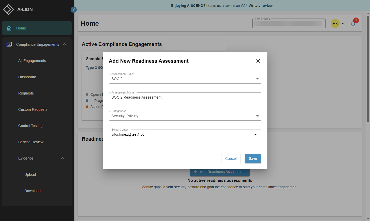 Create a Readiness Assessment and Assign Users – A-SCEND Support