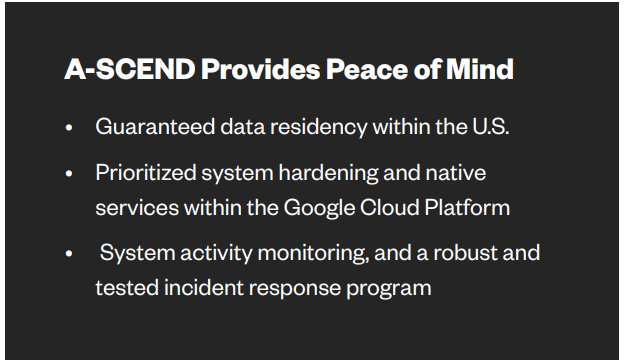 A-SCEND Security Overview – A-SCEND Support
