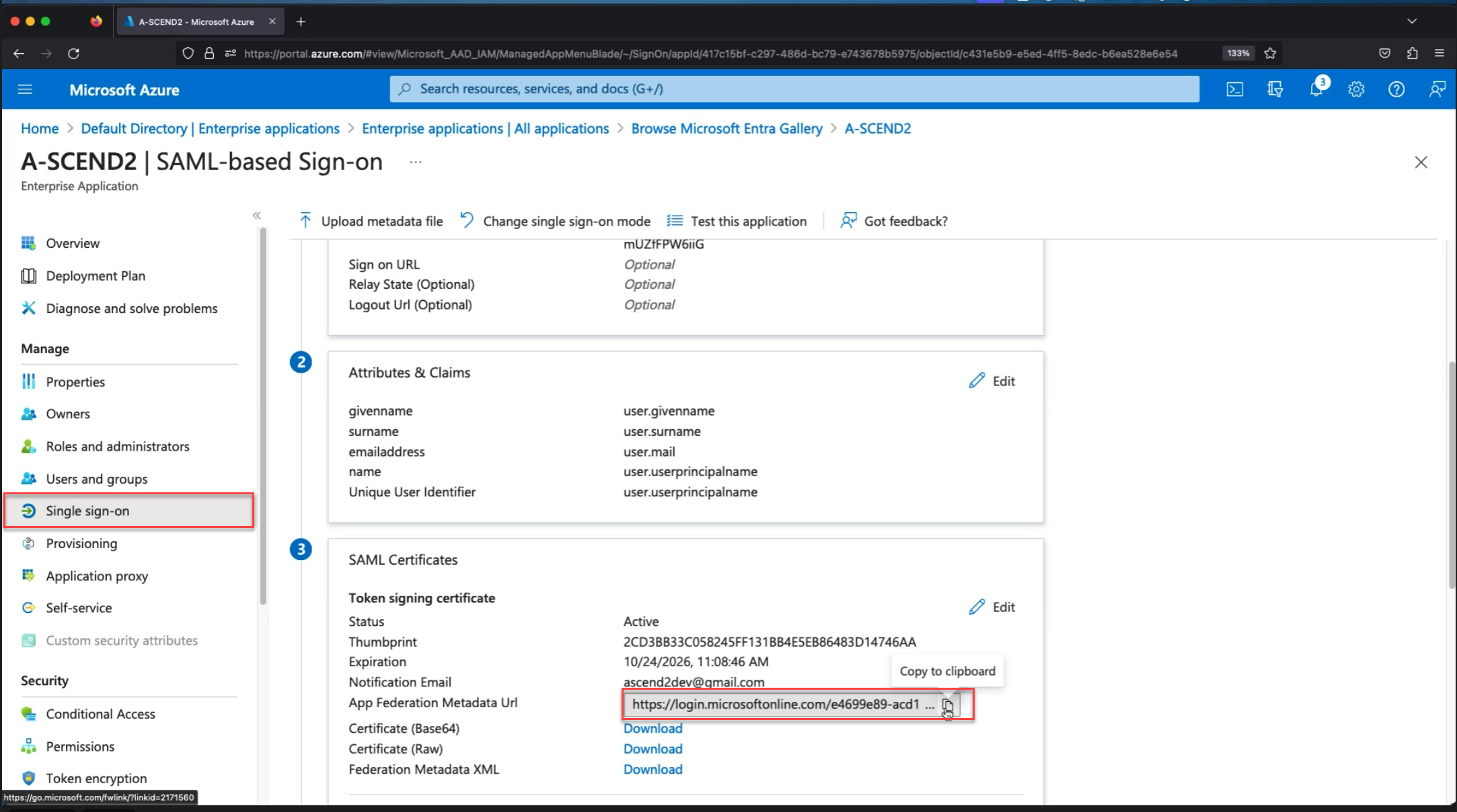 Configuration and Setup of Single Sign-on (SSO) for Microsoft Entra ID ...